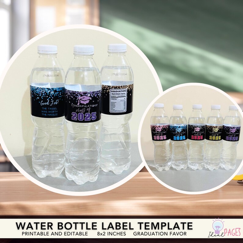 2025 Graduation Party Favors, Graduation Water Bottle, Water Bottle ...