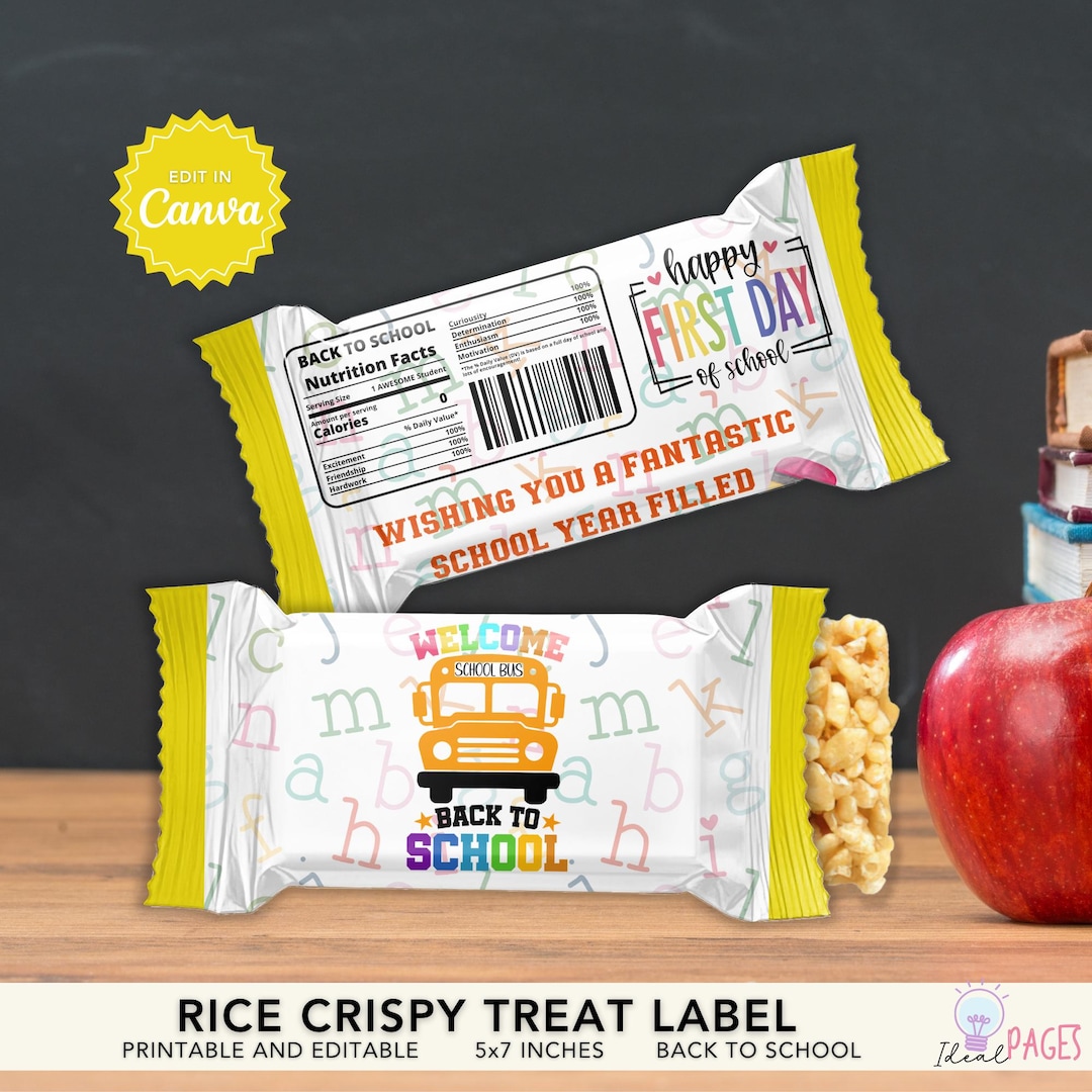 Back to School Treats, Back to School Party Favors, First Day of School ...