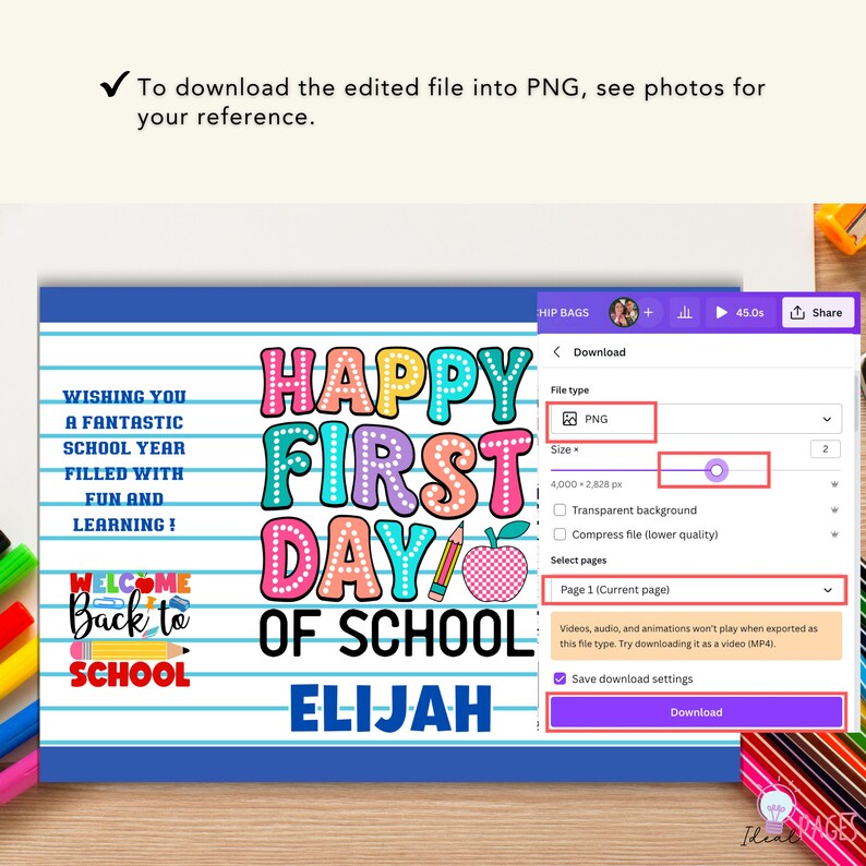 Back to School Chip Bag Template, School Party Favor, Welcome Snack Bag ...