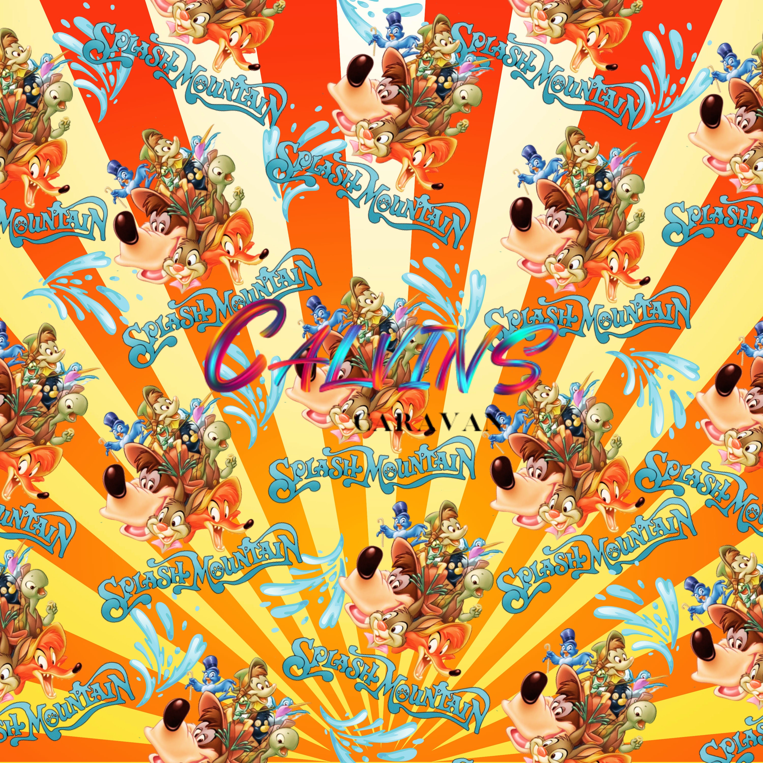 Splash Mountain Pattern, Splash Mountain Digital Print, Briar Patch ...