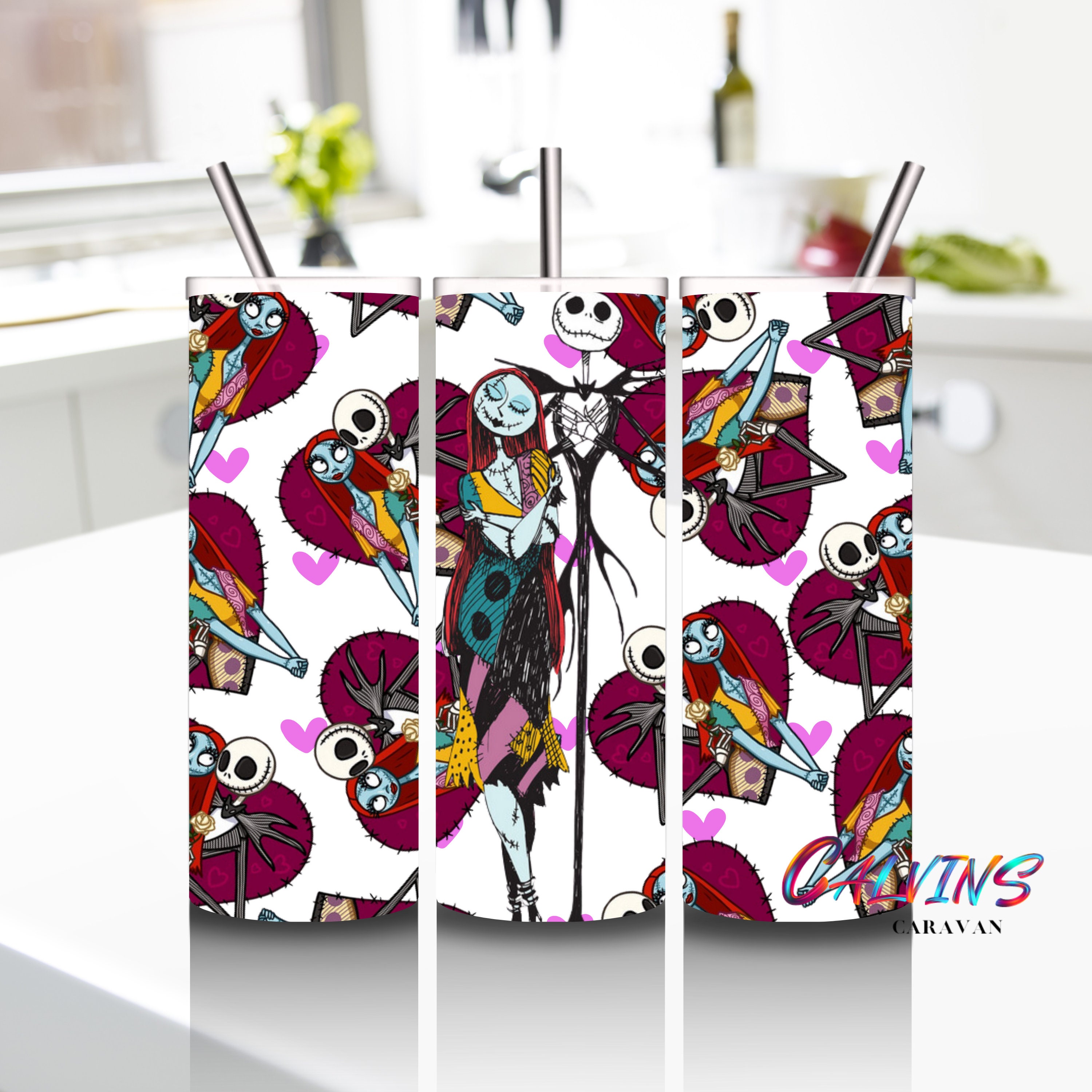 Valentine, Jack and Sally Heart Pattern, Couple Jack and Sally Pattern ...