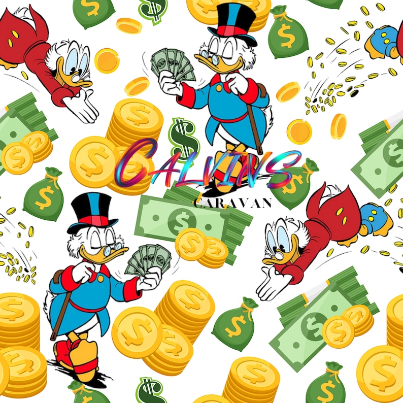 Uncle Scrooge Mcduck Money PNG Pattern (digital Download) - Etsy