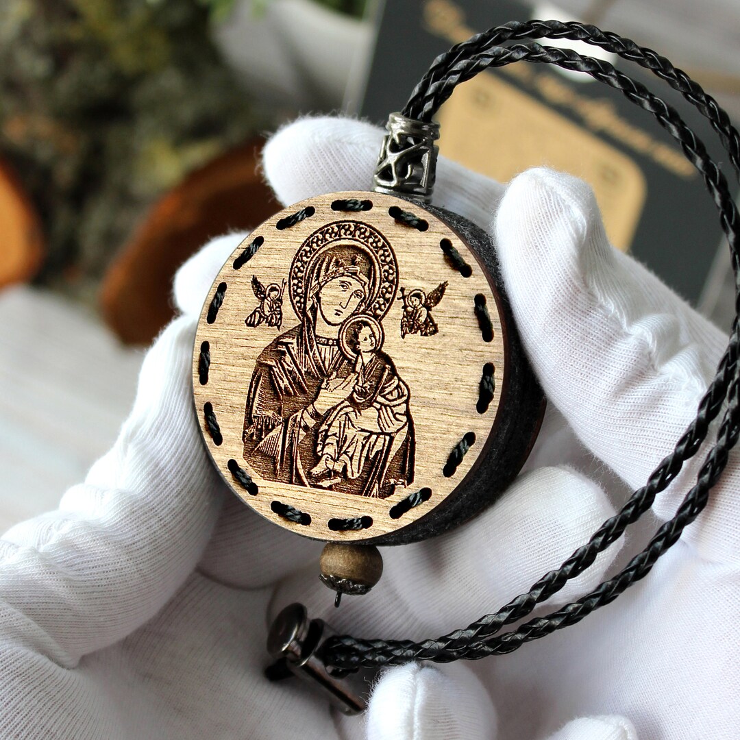 Virgin Mary Sacred Heart Custom Wooden Car Air Freshener Hanging Car ...