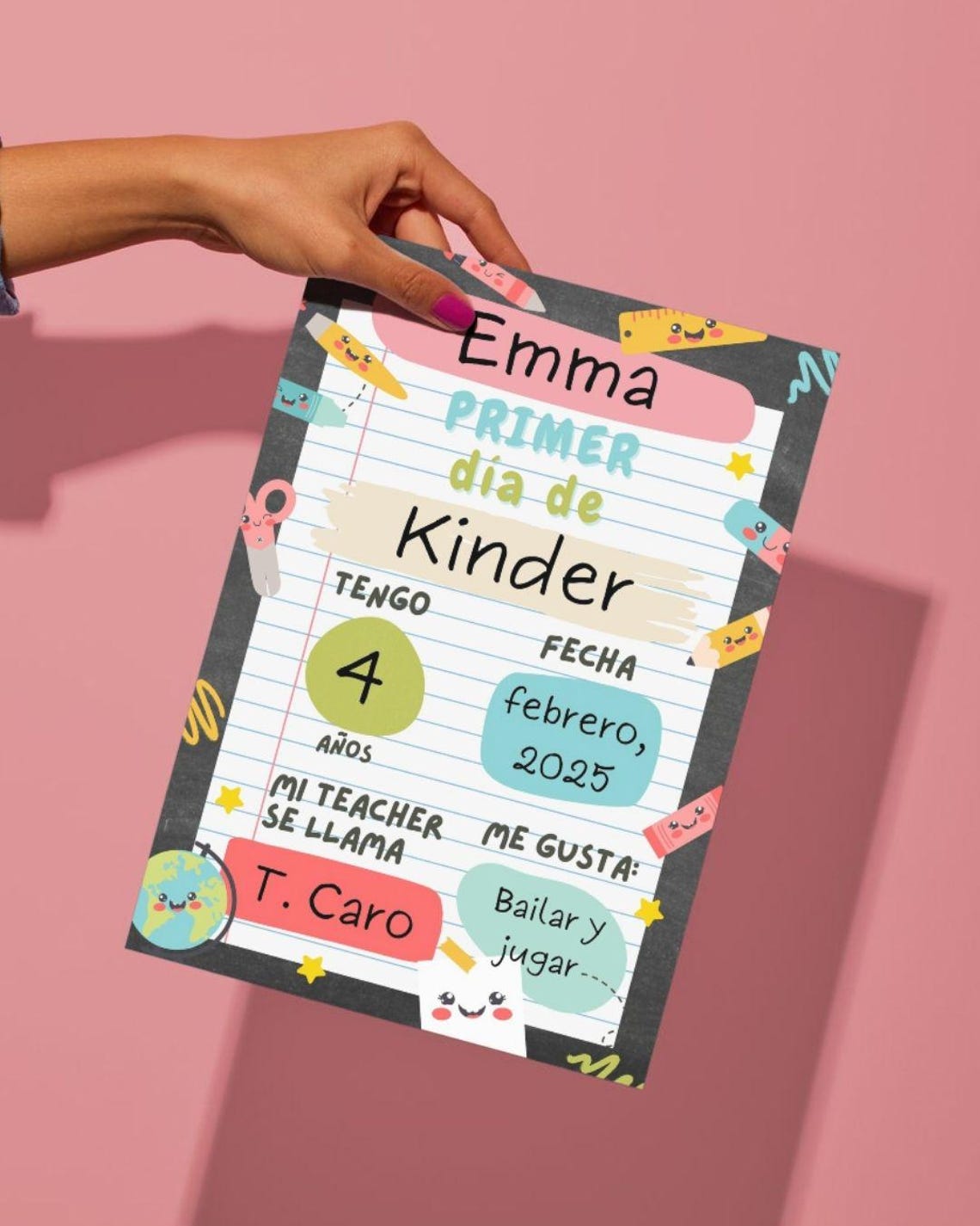 Letrero Regreso a Clases Imprimible, Editable Primer Día De Escuela ...