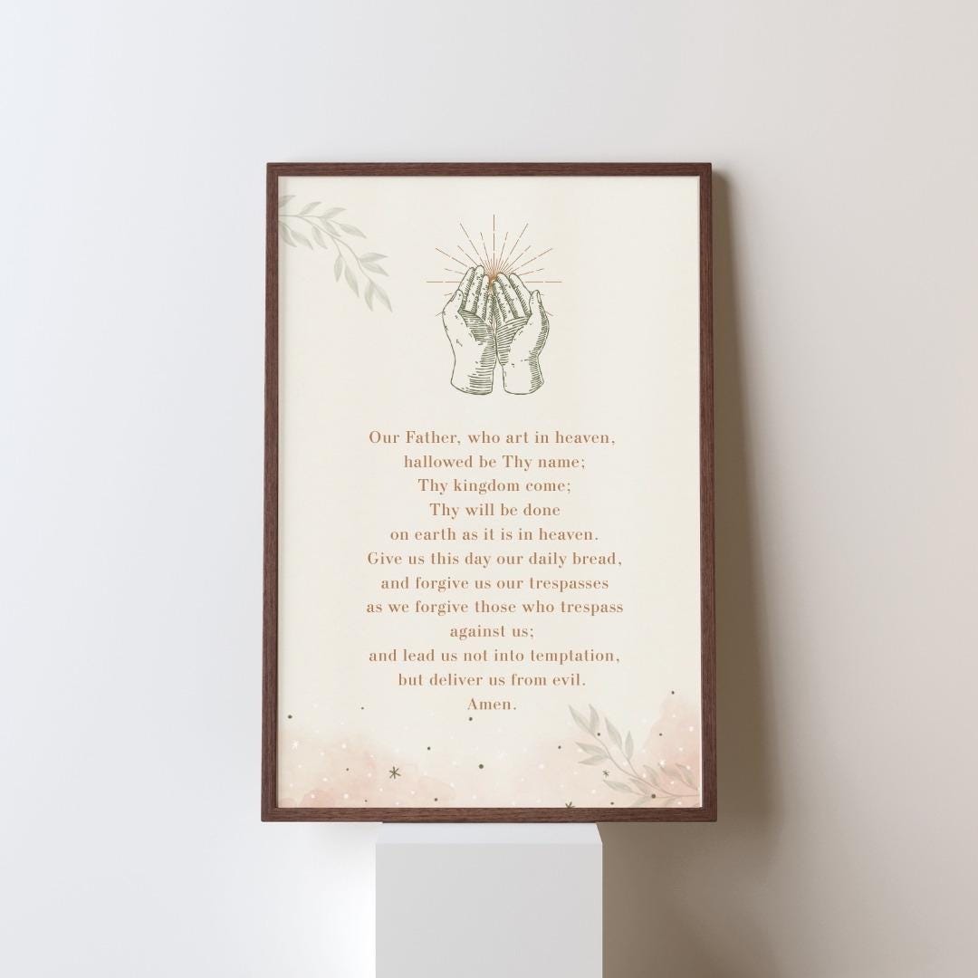 Printable Catholic Prayers for Kids, Religious Wall Art, Christian ...
