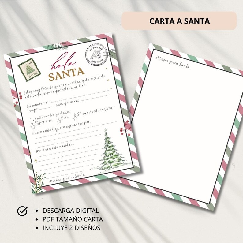 Carta a Santa Claus, Actividades Navideñas Para Niños, Papá Noél ...