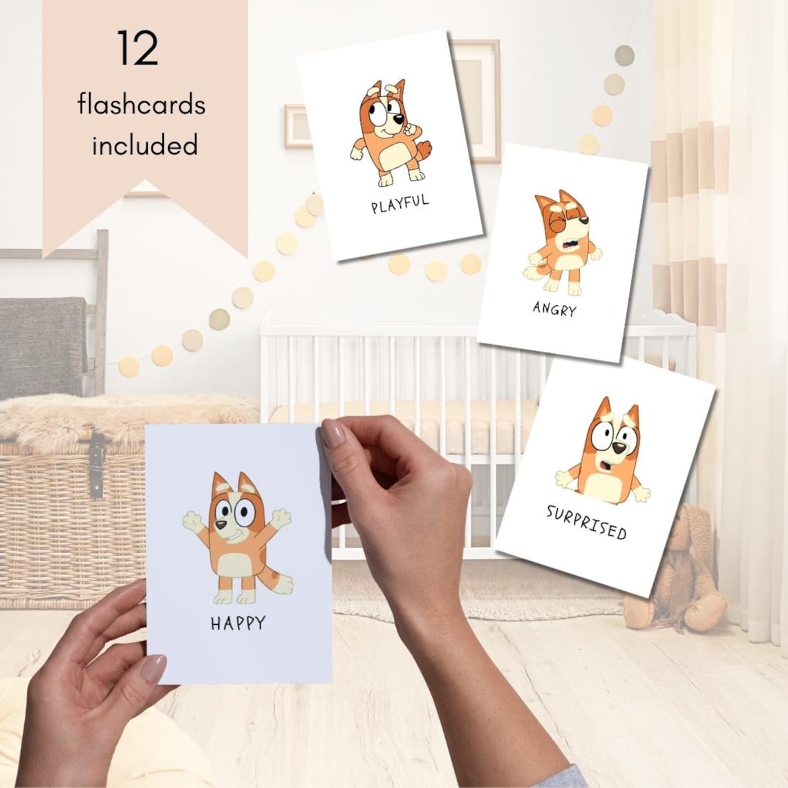 Bluey Feelings Poster Set, Emotions Chart for Kids, Printable Preschool ...