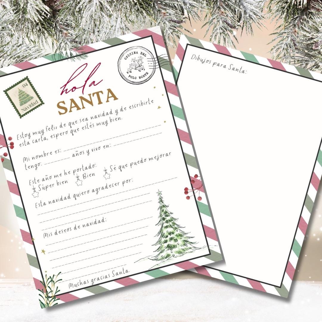 Carta a Santa Claus, Actividades Navideñas Para Niños, Papá Noél ...