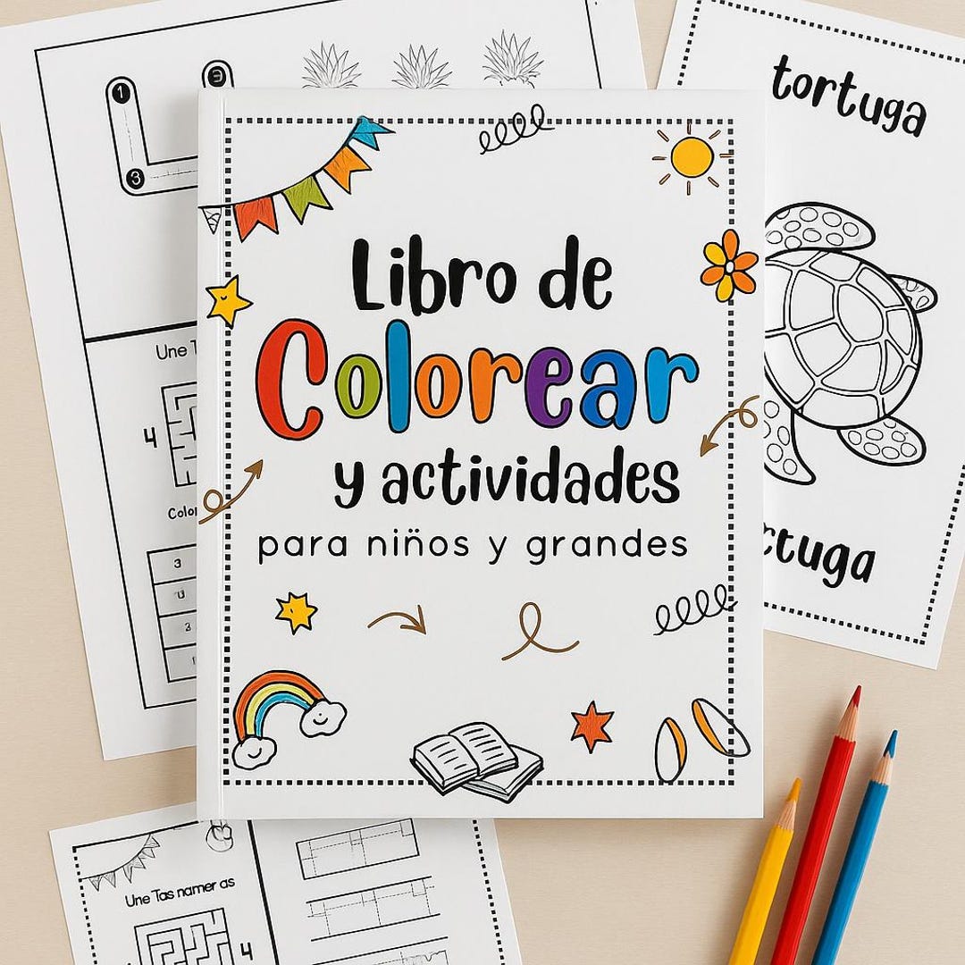 Spanish Activity Book 100 Coloring Pages, Toddler, Libros De Colorear ...
