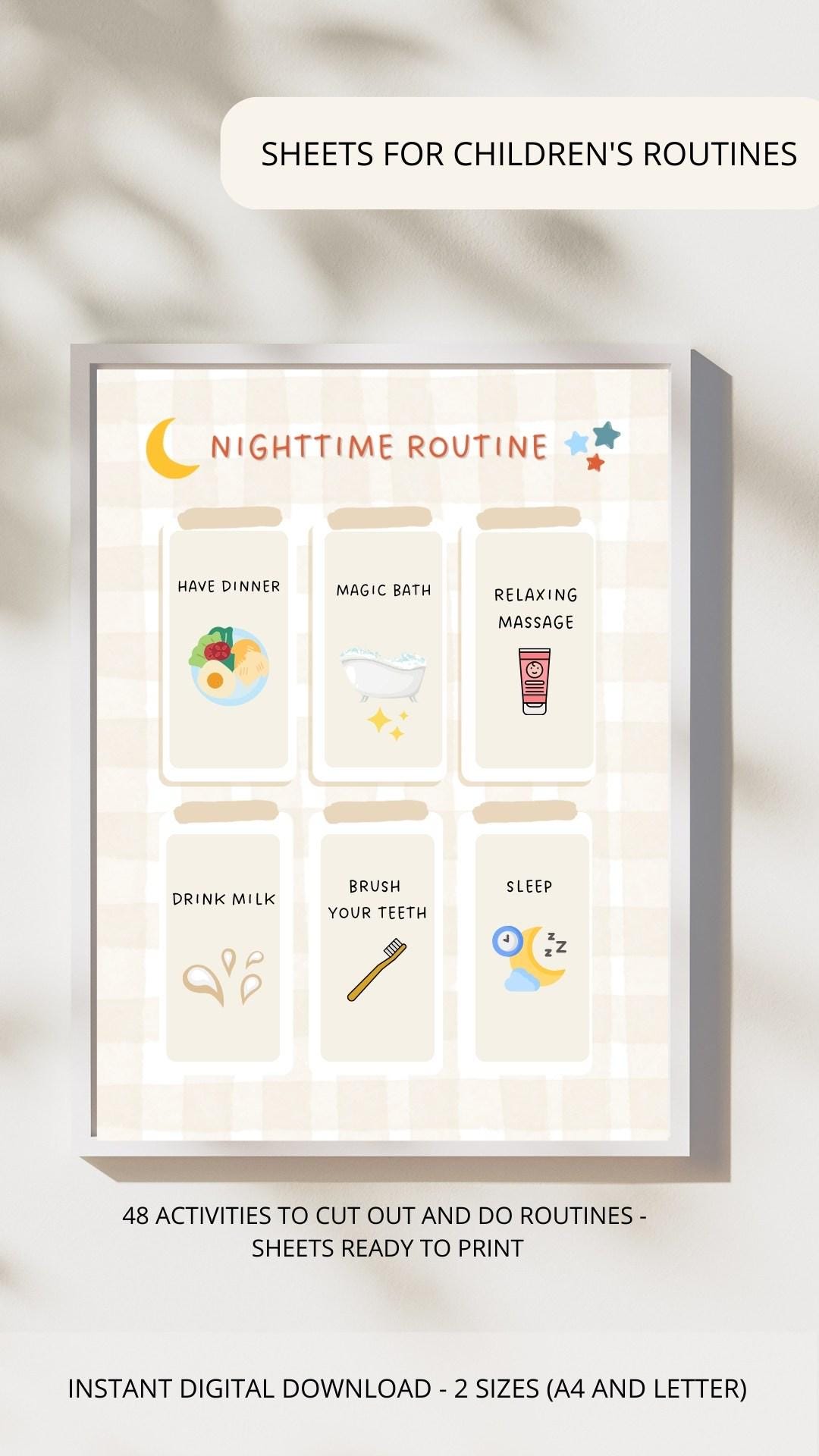 Daily Routine Cards Visual Schedule, Printable Routines for Kids, Kids ...