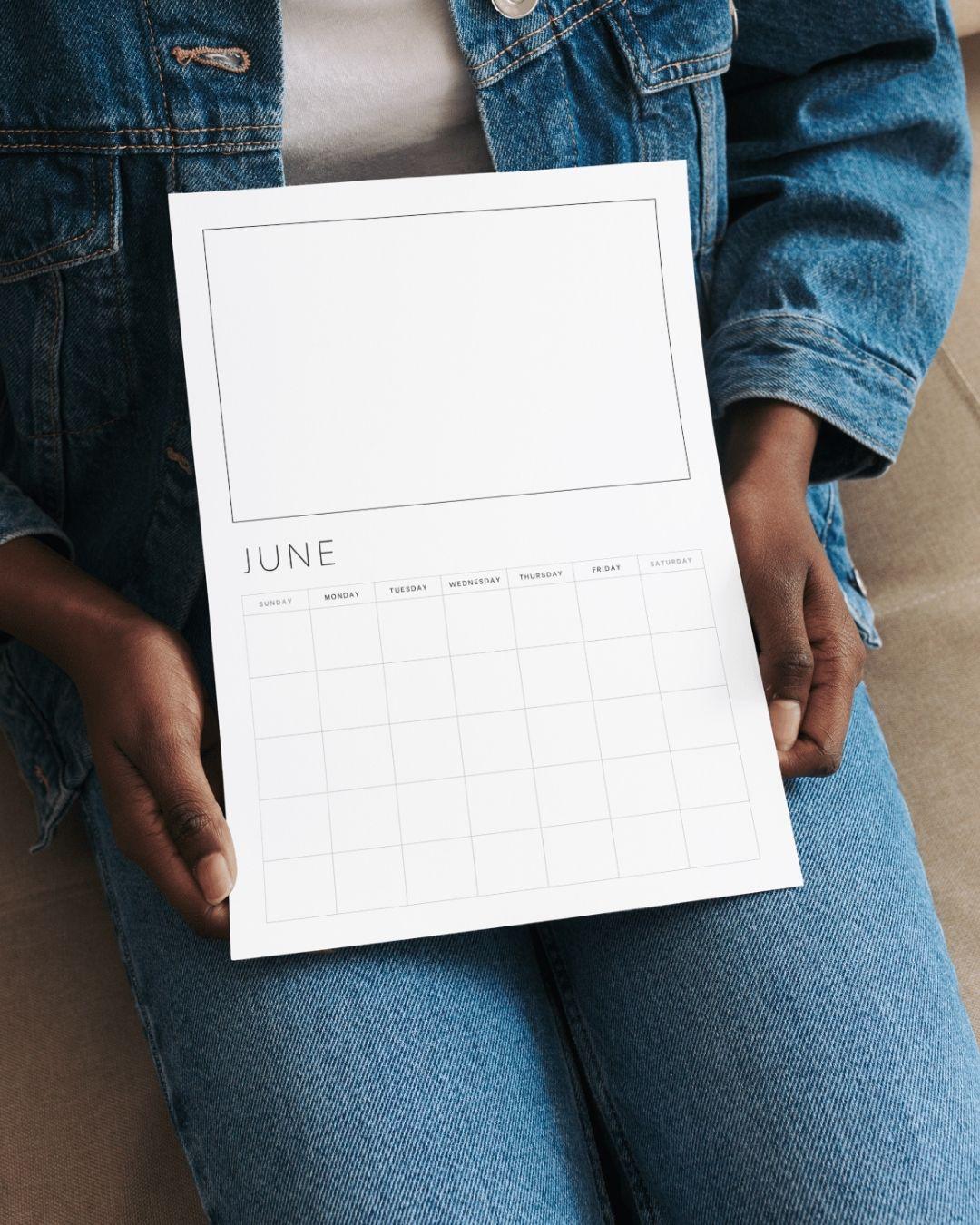 Printable 2026 Calendar Minimalist, Monthly Planner, Dateless Pages ...