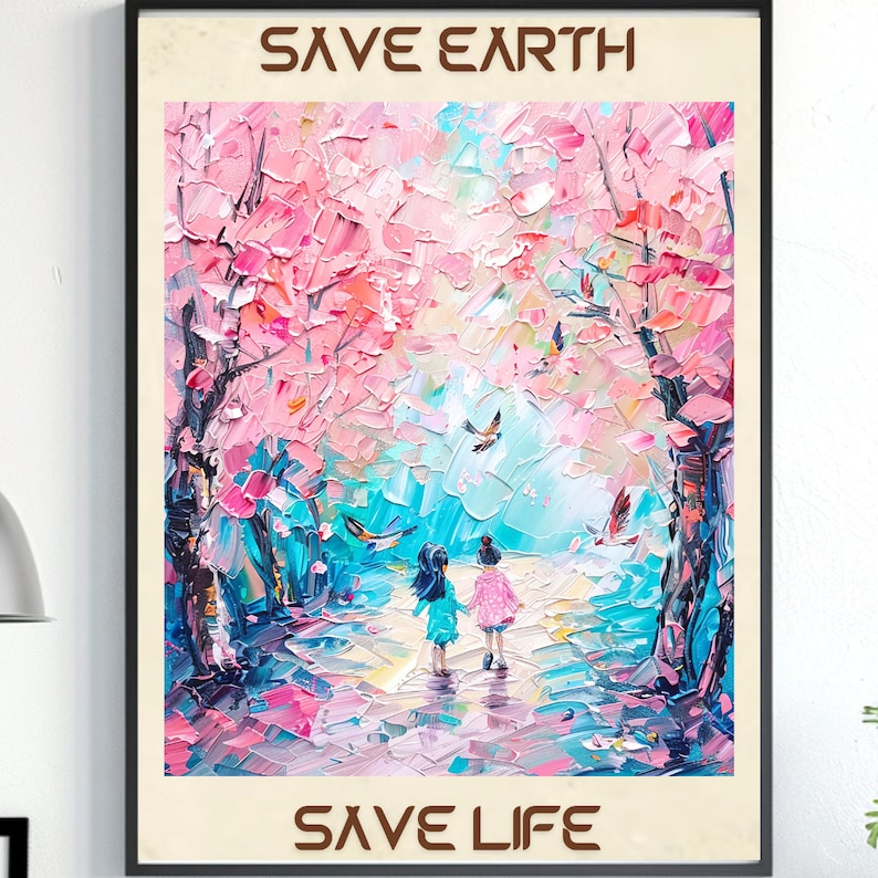 Save Earth Save Life Poster- Poster on Save Earth With Slogan- Digital ...