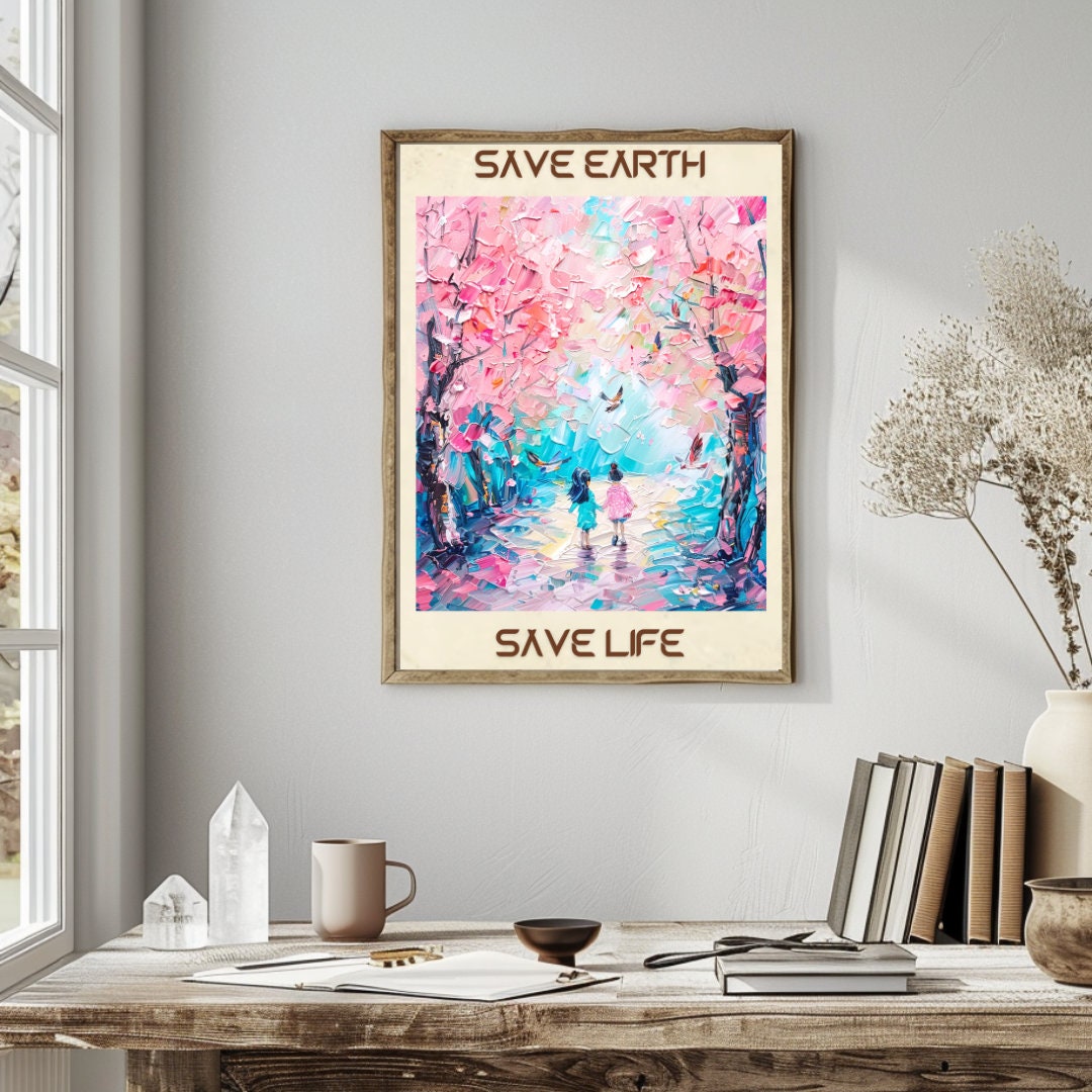 Save Earth Save Life Poster- Poster on Save Earth With Slogan- Digital ...