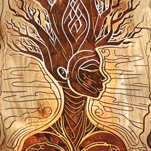 Mother Earth Goddess Art Print, Gaia Goddess, Altar Goddess Poster ...
