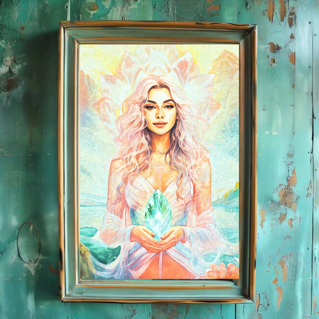 Goddess Freya Art Print, Freya Painting, Divine Goddess of Love ...