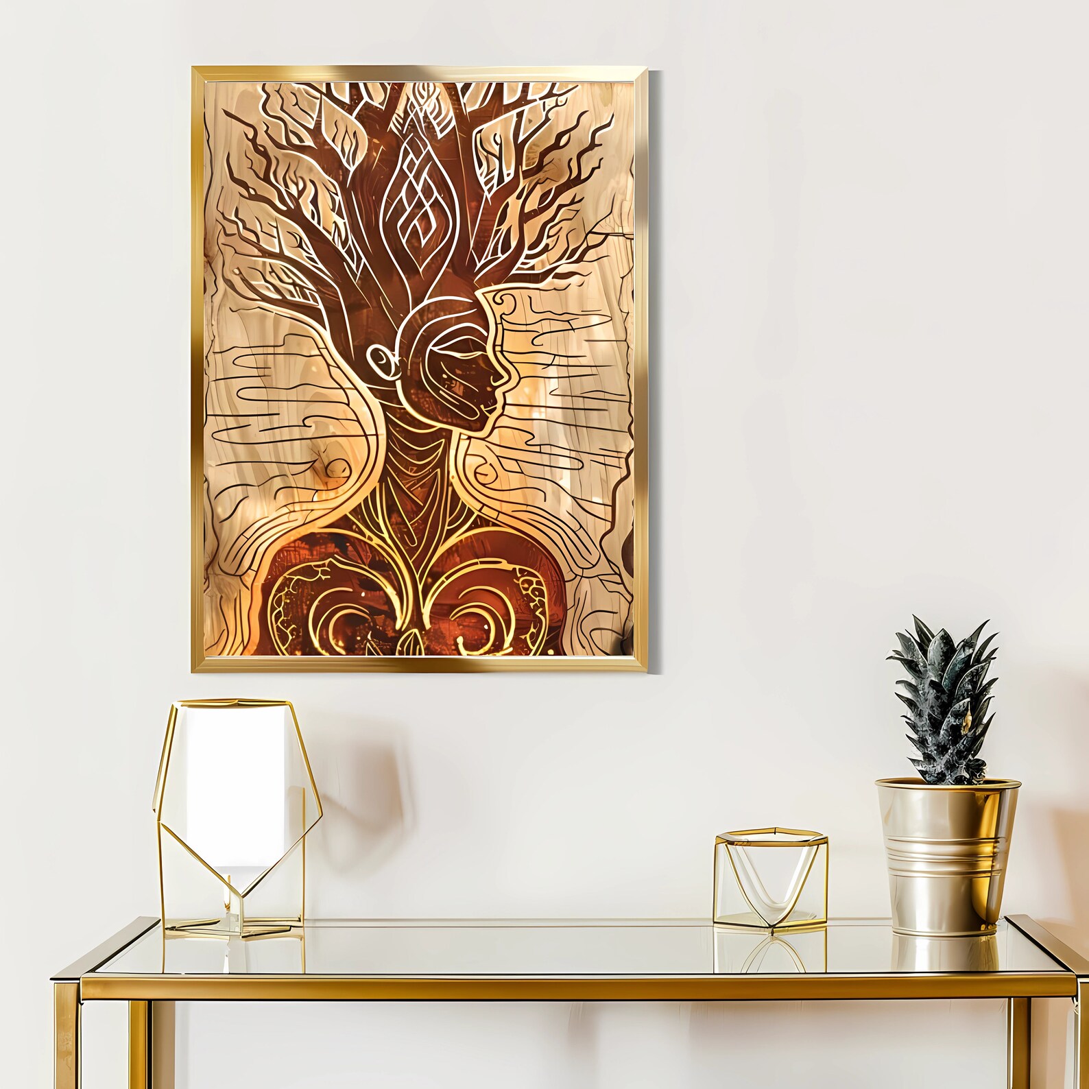 Mother Earth Goddess Art Print, Gaia Goddess, Altar Goddess Poster ...