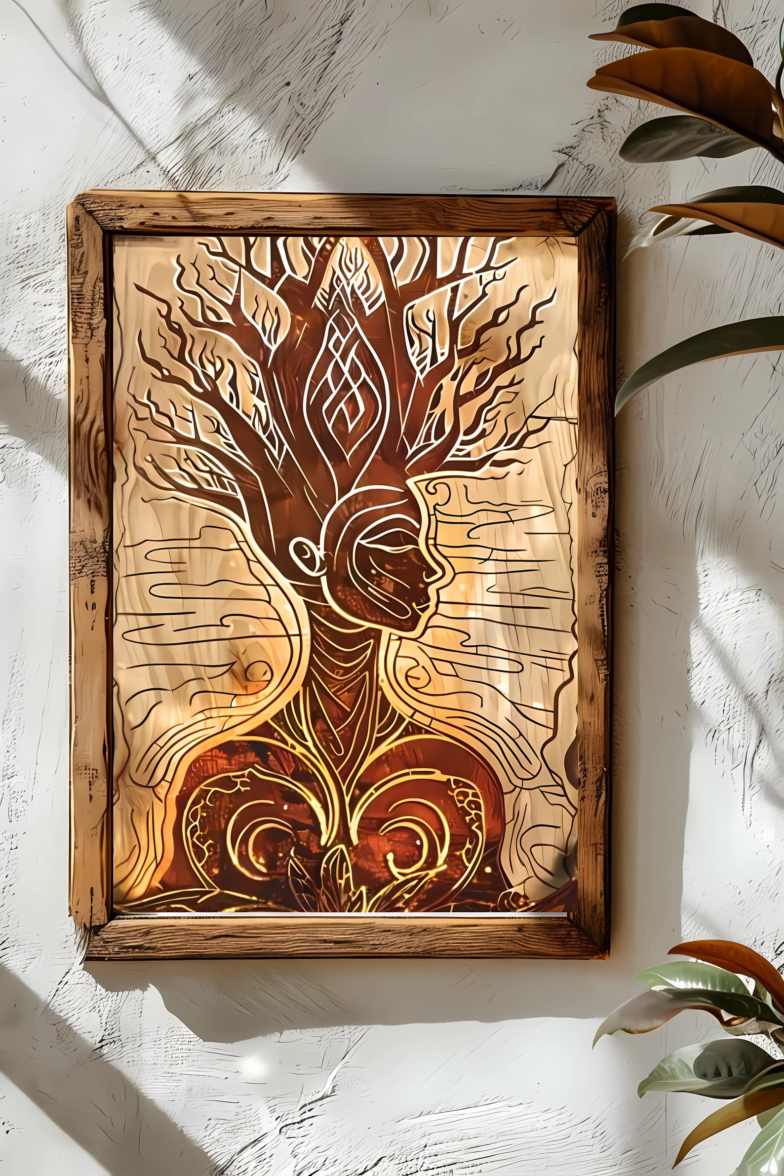 Mother Earth Goddess Art Print, Gaia Goddess, Altar Goddess Poster ...