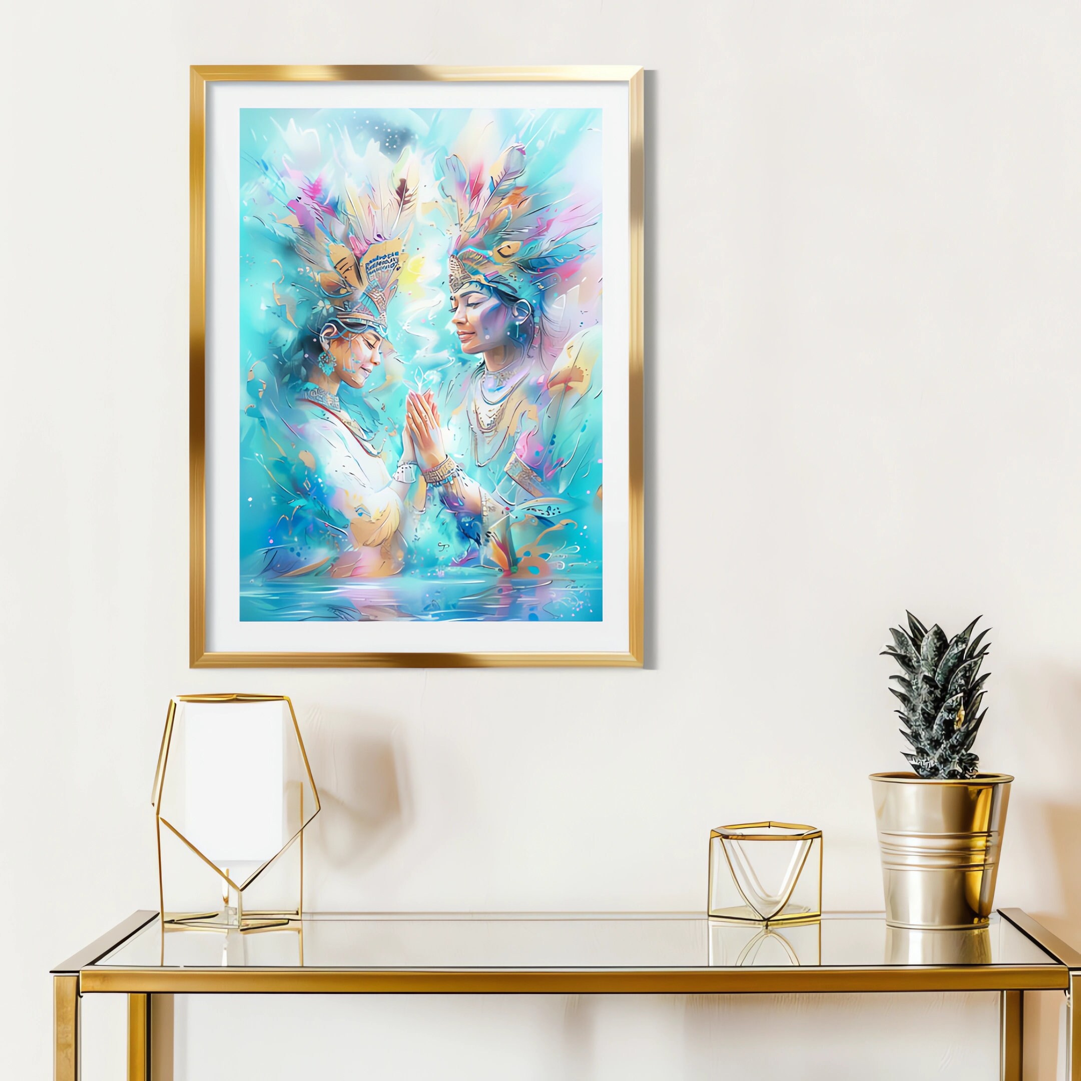 Aztec Goddess Art Print Altar Goddess Poster, Awakened Goddess Wall Art ...