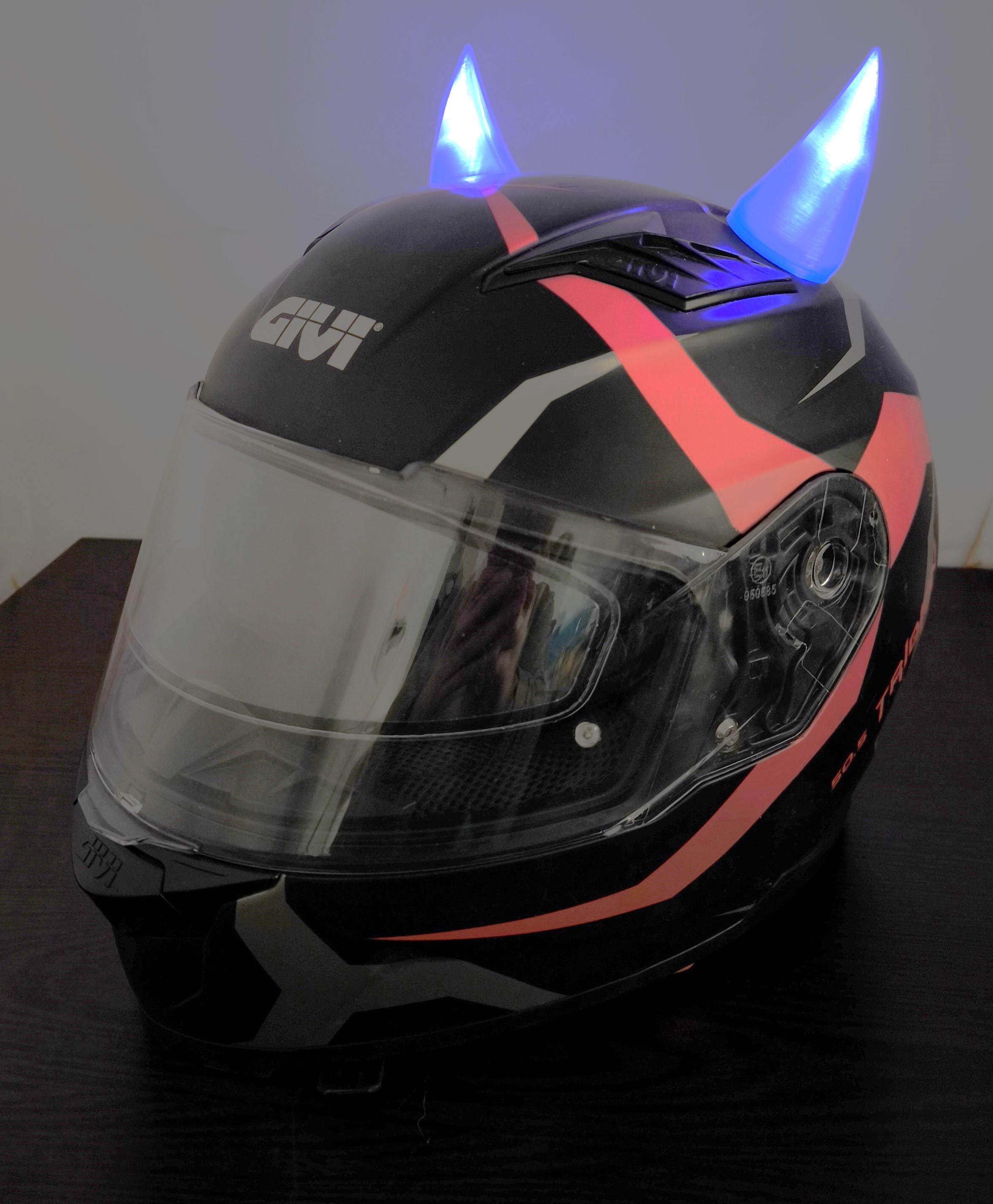 Led Light Helmet Horn Helmet Horn Wiht Light , Motorcycle Riding ...