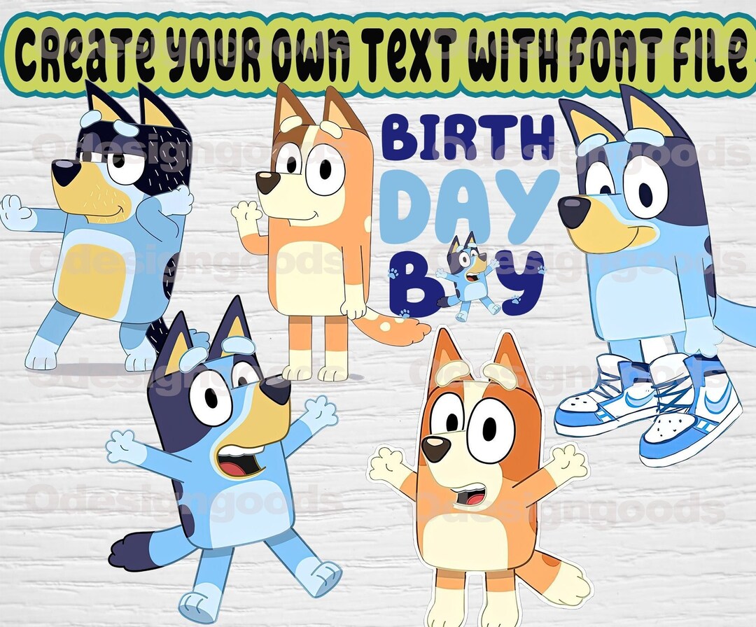 Bluey Family Party Png, Bluey Heeler Instant Download Png, Bluey ...