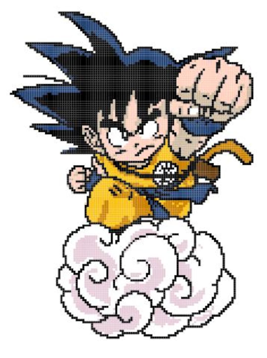DRAGONBALL GOKU 80s Cartoon Character Cross Stitch Pattern Pdf DMC ...