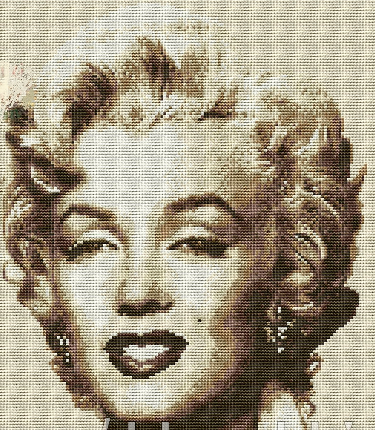 MARILYN MONROE Cross Stitch Pattern DMC Colors Pdf File - Etsy