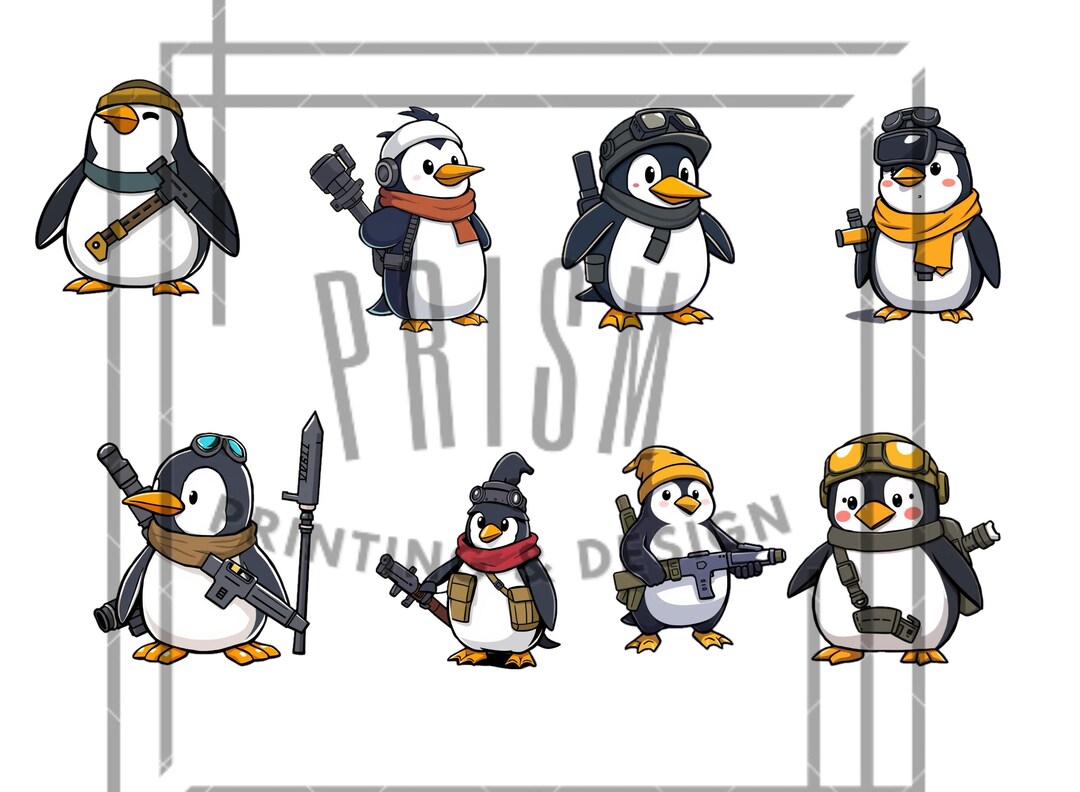 Tactical Penguin Clipart PNG, Sublimation Design (digital Download) - Etsy