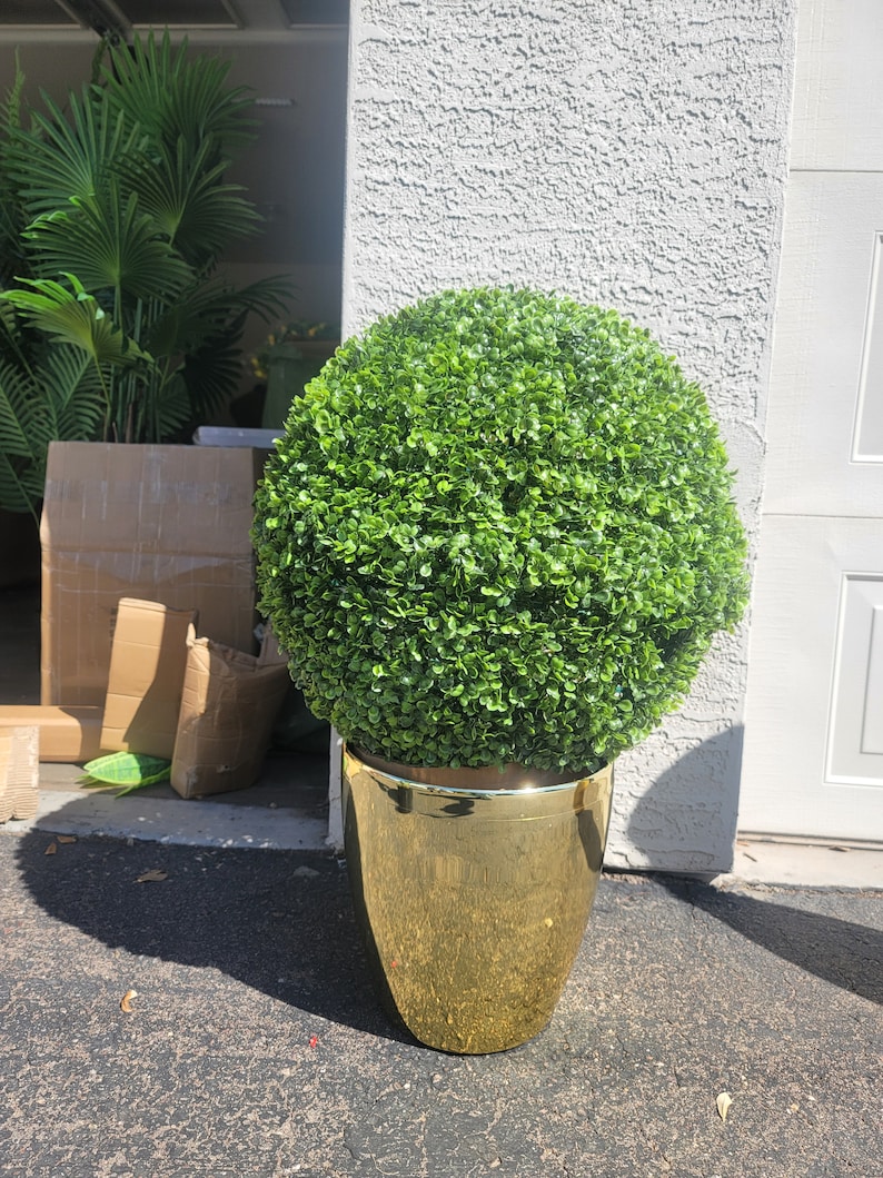 Artificial Plant Topiary Ball Boxwood Ball Wedding Decor, Green, 18 ...