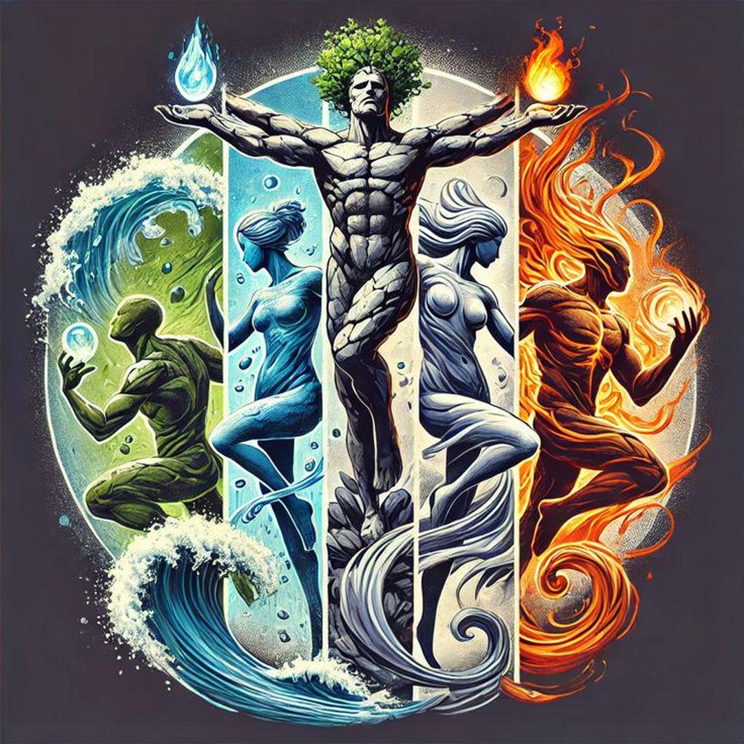 Balance & Power: Four Elements Poster - Metaphysical Art - Etsy
