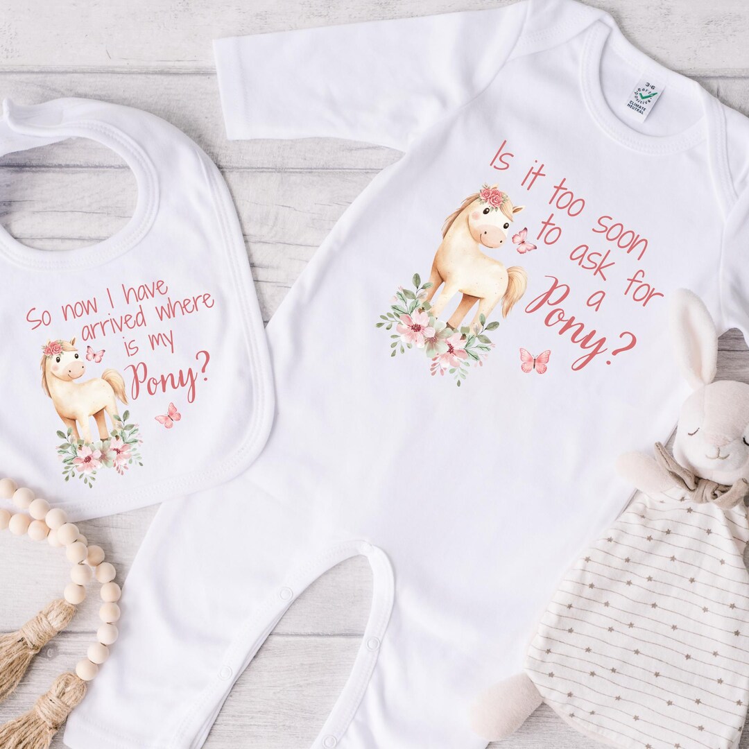 Pony Baby Grow: Horse Rider Baby Shower Gift - Etsy