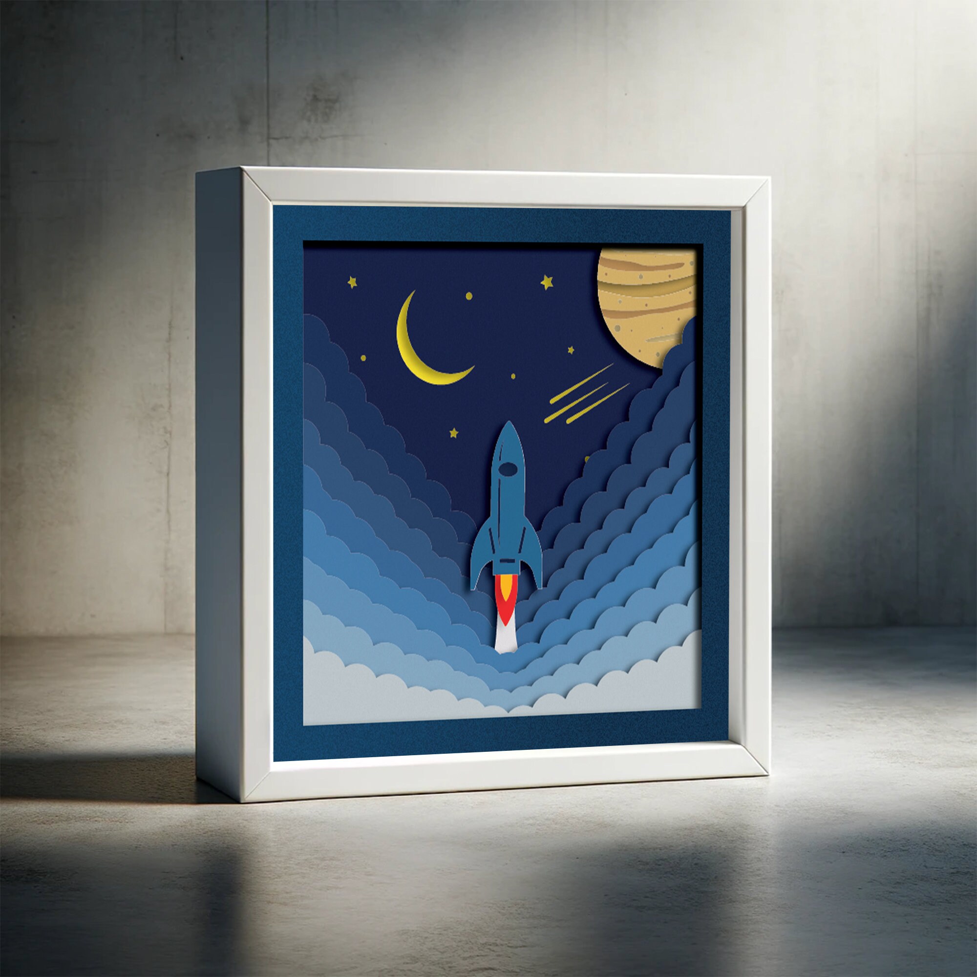 3D Shadow Box, Paper Craft, Layered Svg, Card Box Model, Paper Lantern ...