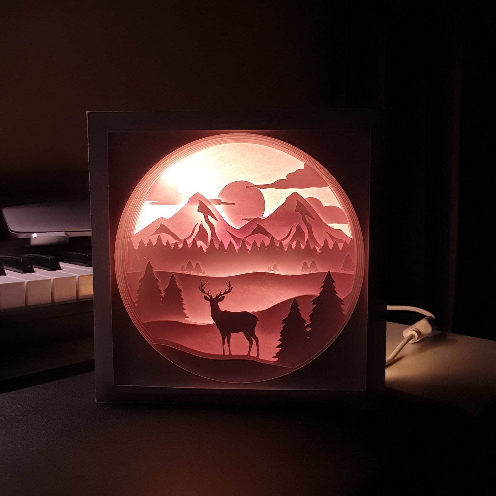 3D Light Box Layered Paper Art, Light Box, Shadow Box, Multilayer SVG ...