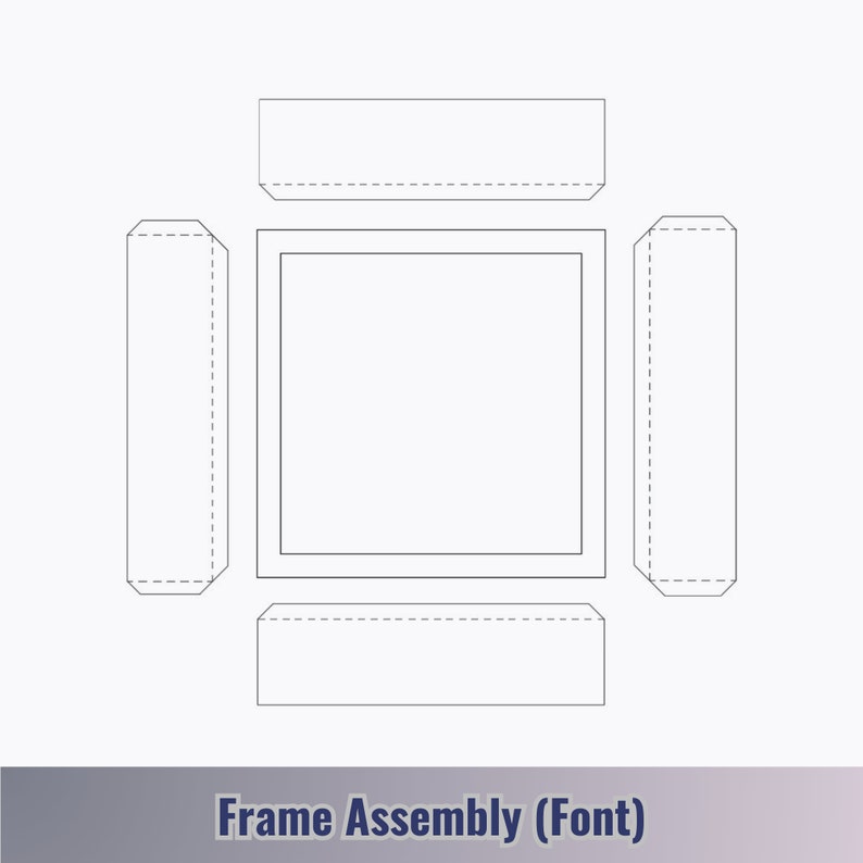 3D Frame Box, 3d Papercraft, Paper Crafts, Card Box Model, 3d Paper Svg ...
