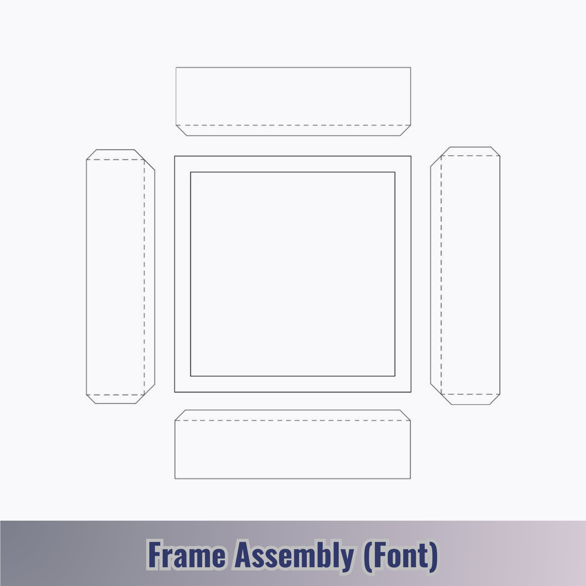 3D Frame Box, 3d Papercraft, Paper Crafts, Card Box Model, 3d Paper Svg ...