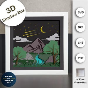 3D Shadow Box - Multilayer SVG, Shadow Box, Paper Model, Paper Crafts ...