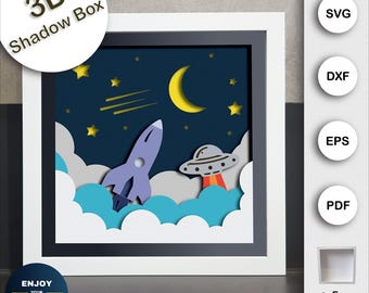 3D Frame Box, 3d Papercraft, Paper Crafts, Card Box Model, 3d Paper Svg ...