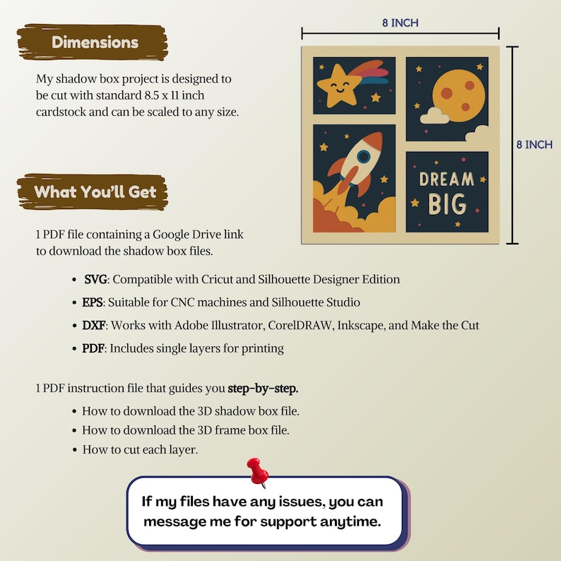 Space Shadow Box SVG, 3D Layered Paper Cut, Rocket & Stars Cricut ...