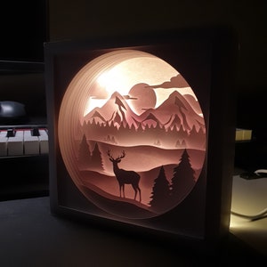 3D Light Box - Layered Paper Art, Light Box, Shadow Box, Multilayer SVG ...