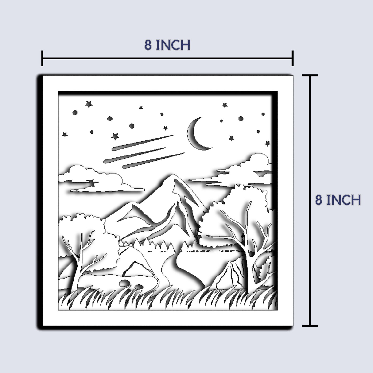 3D Light Box SVG Shadow Box, Multilayer SVG, 3d Layered Svg, Cricut ...