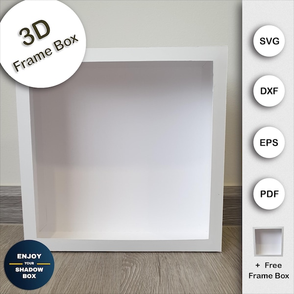 3D Frame Box, 3d Papercraft, Paper Crafts, Card Box Model, 3d Paper Svg ...