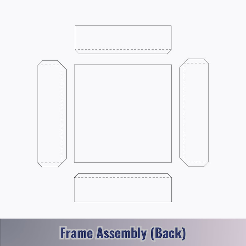 3D Frame Box, 3d Papercraft, Paper Crafts, Card Box Model, 3d Paper Svg ...