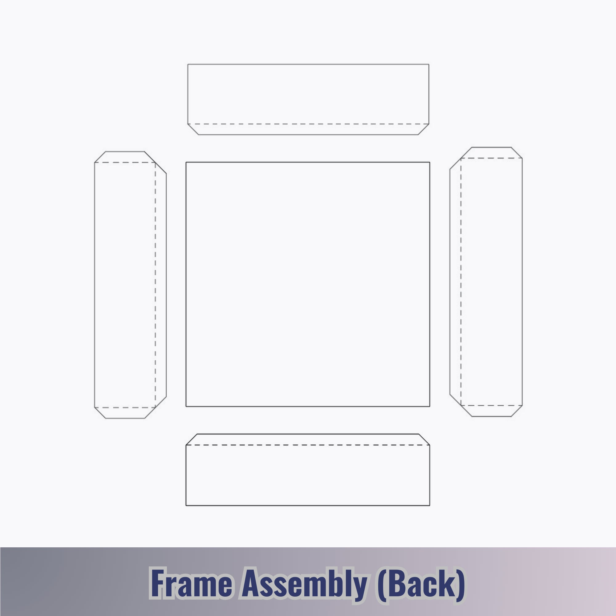 3D Frame Box, 3d Papercraft, Paper Crafts, Card Box Model, 3d Paper Svg ...