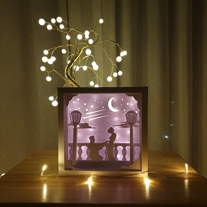 3D Light Box SVG - Paper Lantern, Shadow Box, Layered Paper Art ...