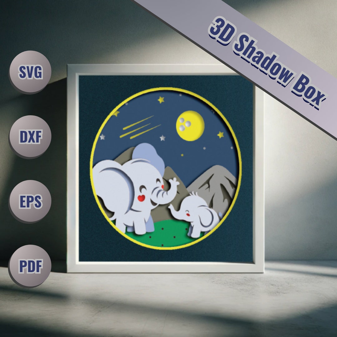 3d Shadow Box Svg, Layered Svg, Cricut Layered, Layered Paper Art, 3d ...