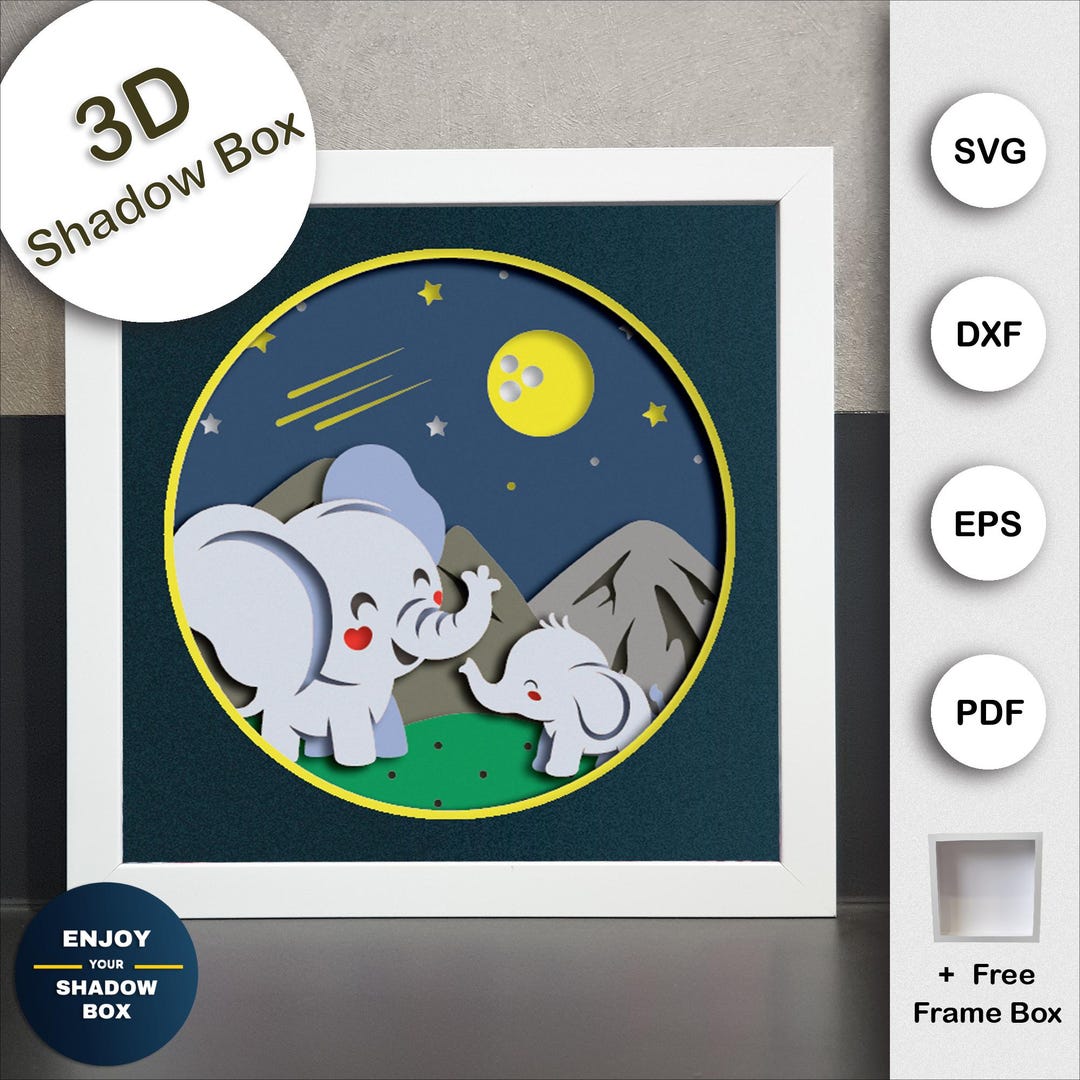 3d Shadow Box Svg, Layered Svg, Cricut Layered, Layered Paper Art, 3d ...