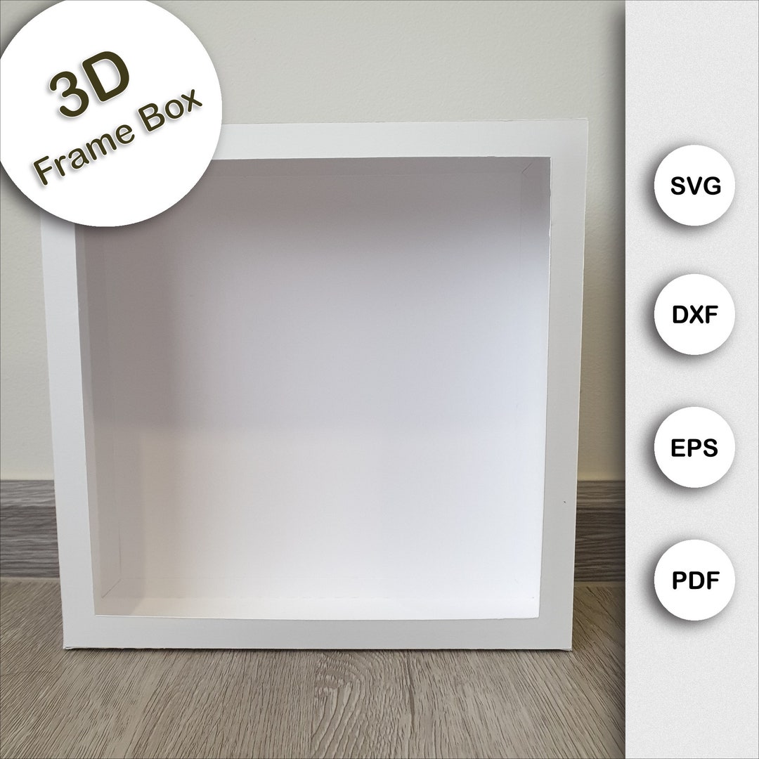 3D Frame Box, 3d Papercraft, Paper Crafts, Card Box Model, 3d Paper Svg ...