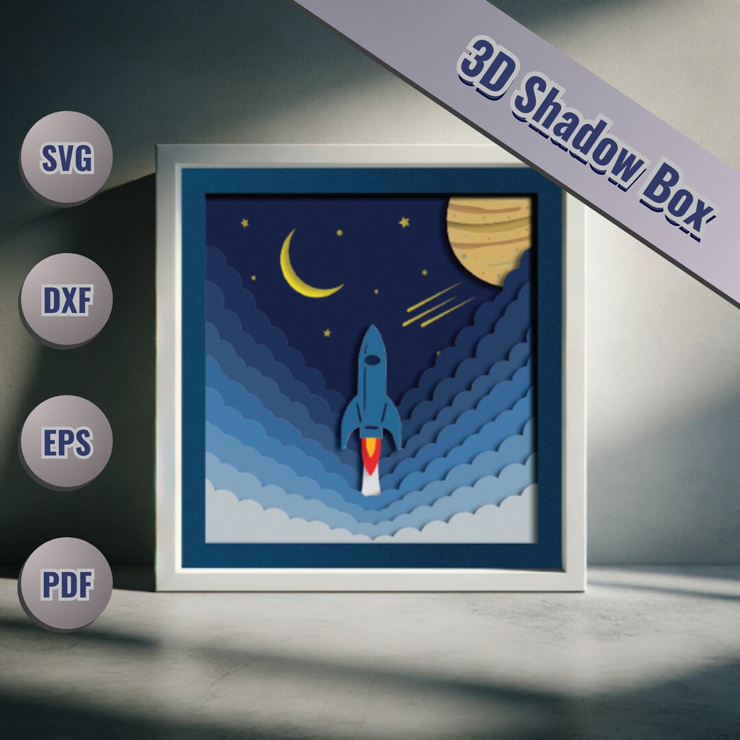 3D Shadow Box, Paper Craft, Layered Svg, Card Box Model, Paper Lantern ...