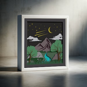 3D Shadow Box - Multilayer SVG, Shadow Box, Paper Model, Paper Crafts ...