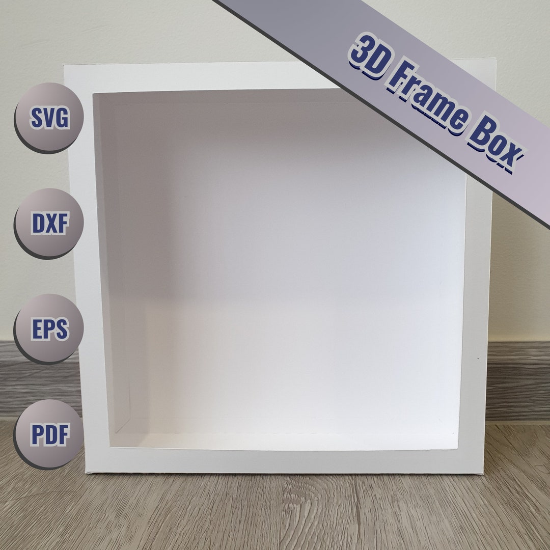3D Frame Box, 3d Papercraft, Paper Crafts, Card Box Model, 3d Paper Svg ...