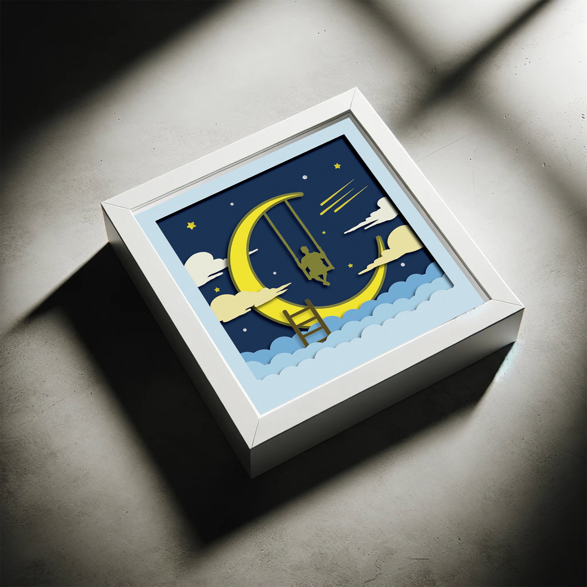 3D Paper Cut Shadow Box Template, Paper Craft, Paper Model, Cricut ...